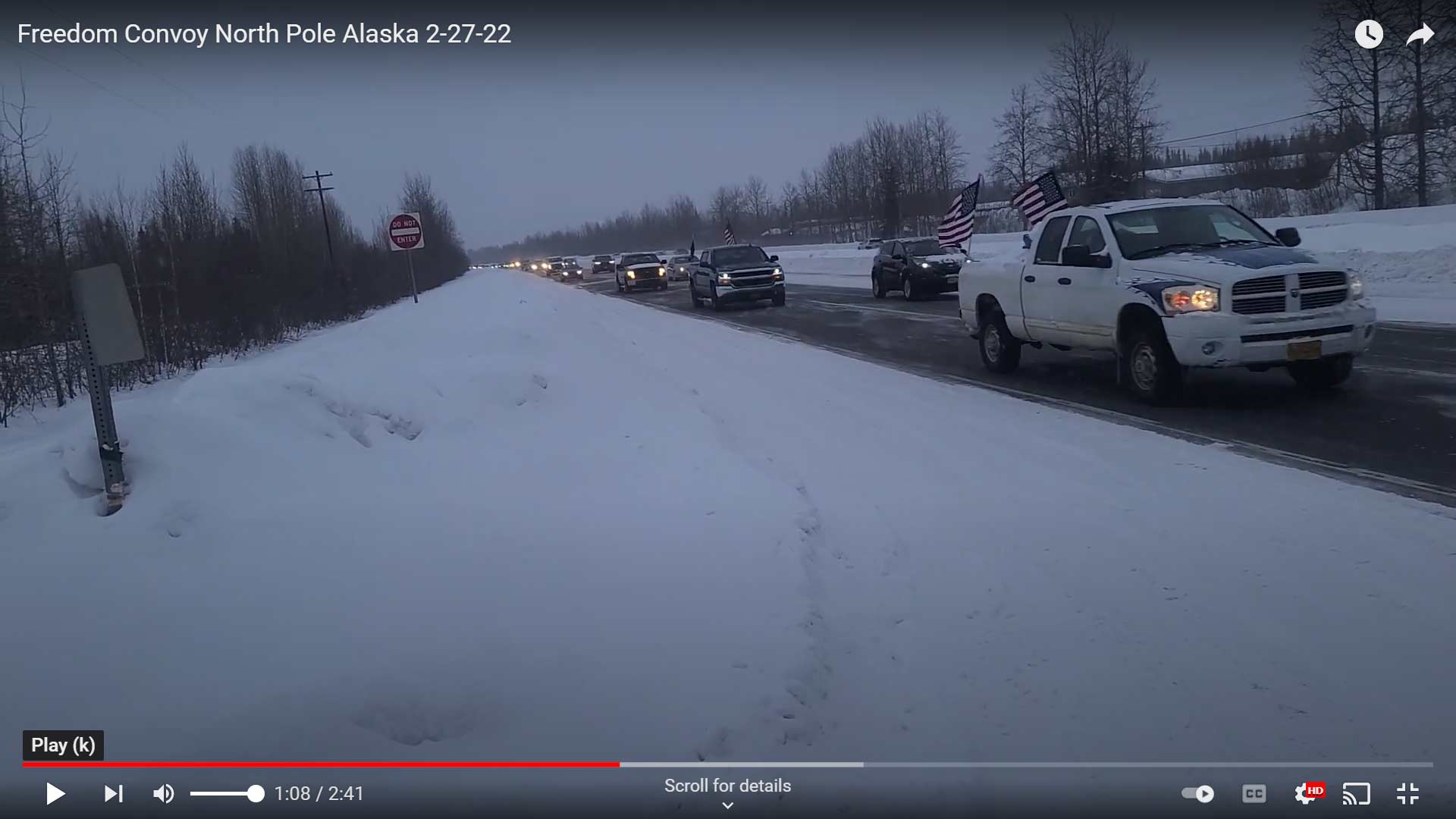 Freedom convoy rolls through North Pole, Alaska - Alaska Watchman